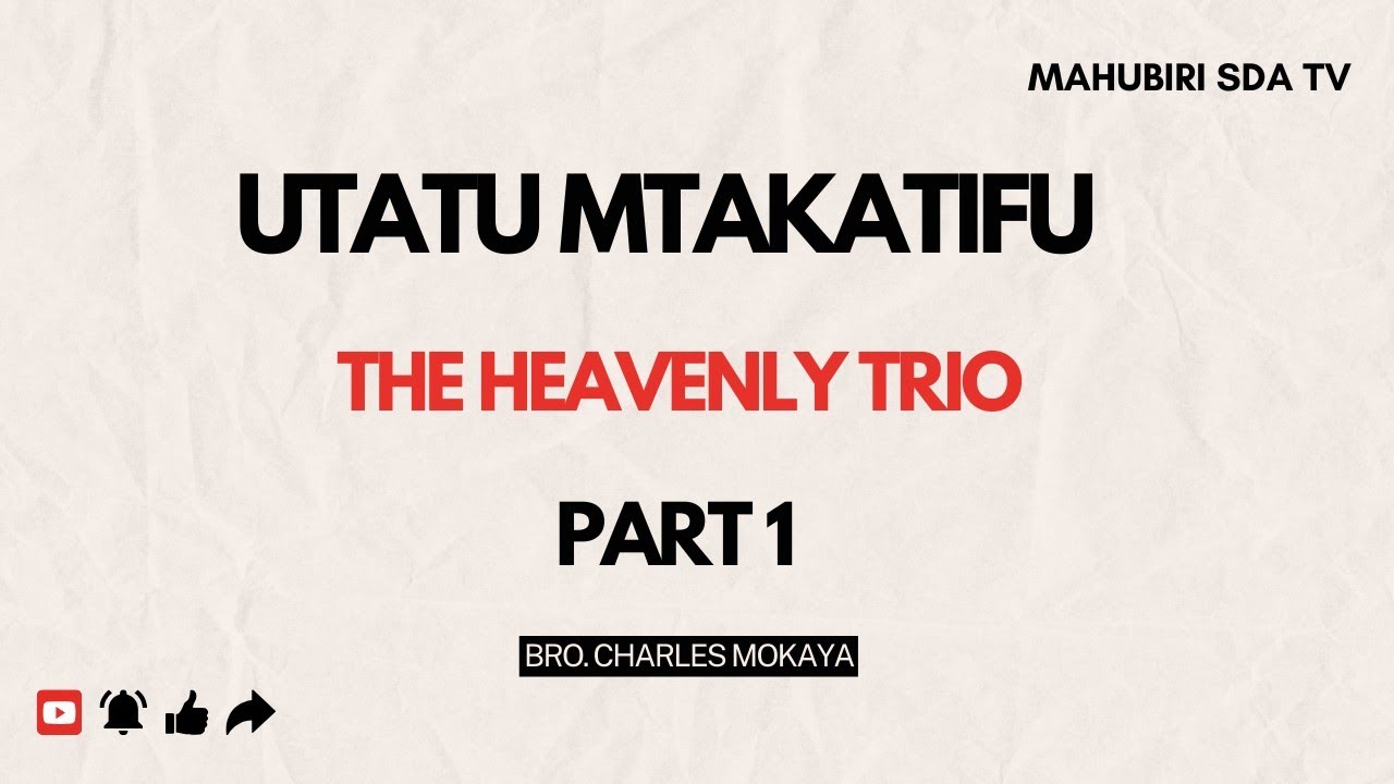 UTATU MTAKATIFU. Part 1.Jionee Ushahidi. Bro. Charles Mokaya. - YouTube