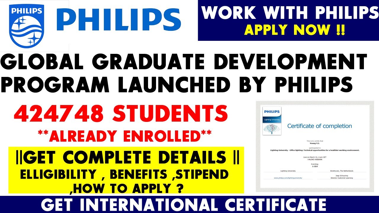 Philips Career Development Program | Get Free International Certification | Jobs -Freshers ...