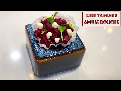 Fine Dining Rübentatar Amuse Bouche (Canape)