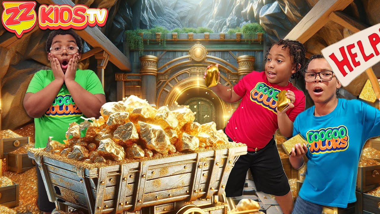 Got Trapped In A Gold Mine & Can’t Escape | ZZ Kids TV Escape Room Show ...