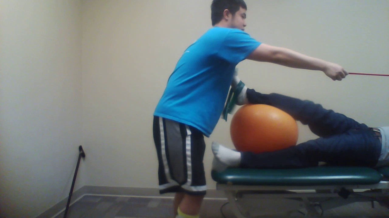 Resisted Dorsiflexion with Leg flexion, knee flexion with core ...