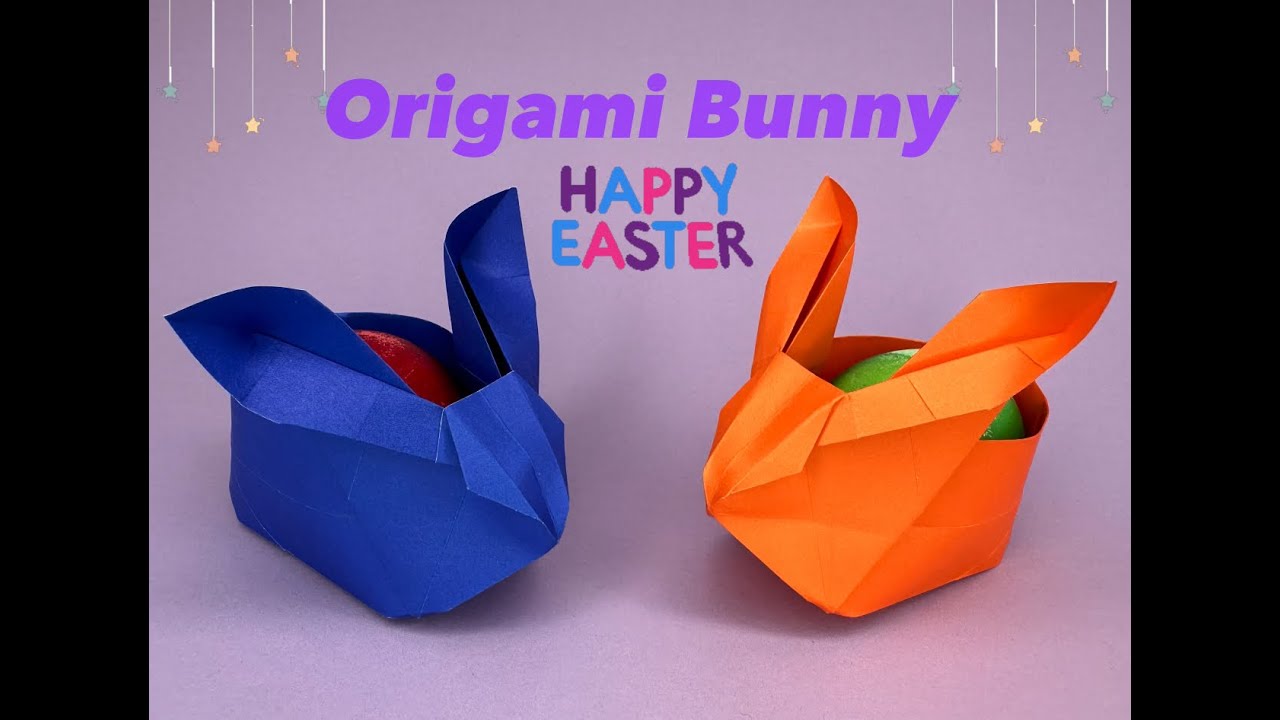 ORIGAMI LESSON🐰/DIY Origami Easter Bunny/Оригами Пасхальный Кролик/토끼 ...