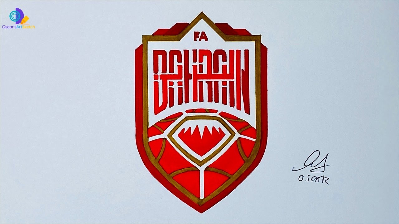 FOOTBALL #119 : Drawing Logo of Bahrain Football Federation - Asian Cup ...