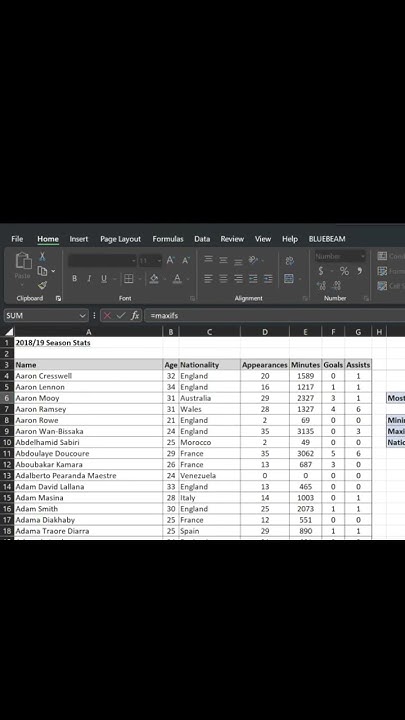 Excel - How to use MAXIFS to get the max value based on value criteria referenced in cells # ...