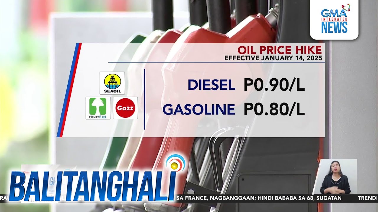 Oil price hike effective January 14, 2025 | Balitanghali - YouTube