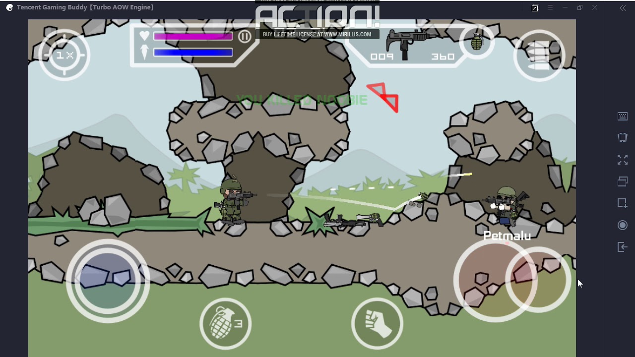 jugando mini militia en pc :O - YouTube