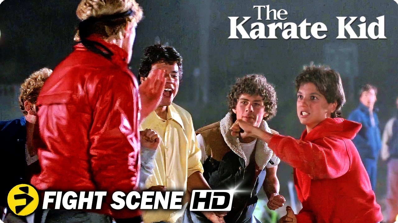 THE KARATE KID | Daniel vs. Johnny | Beach Fight Scene | Ralph Macchio ...