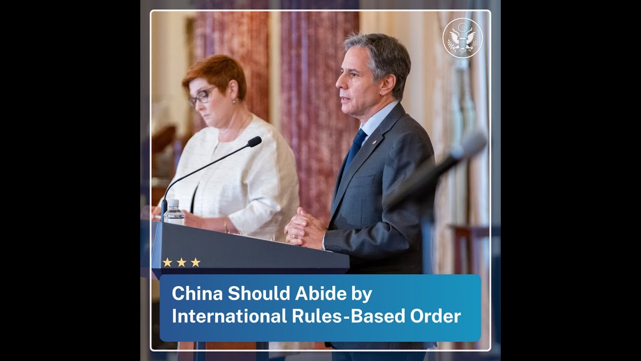 China Should Abide by International Rules-Based Order - YouTube