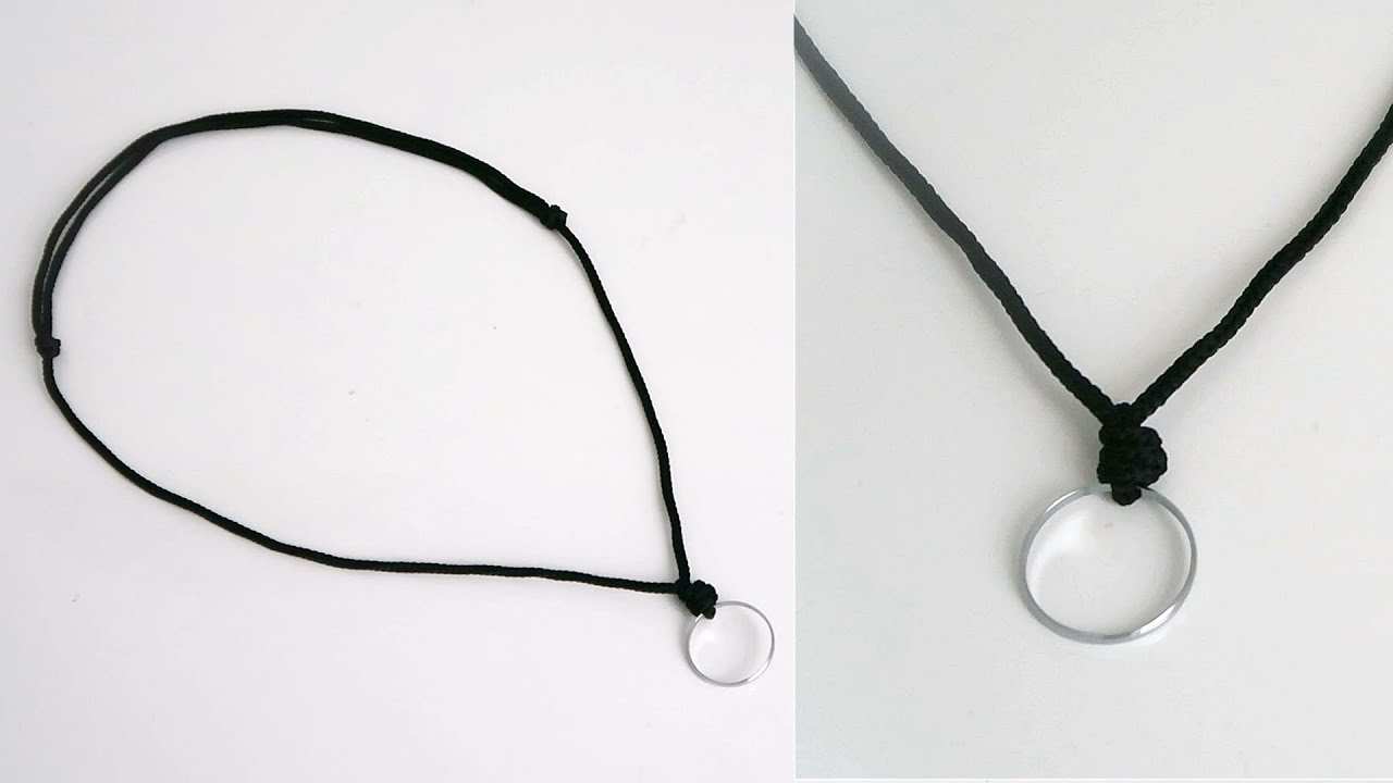 Adjustable Sliding Knot Necklace - YouTube
