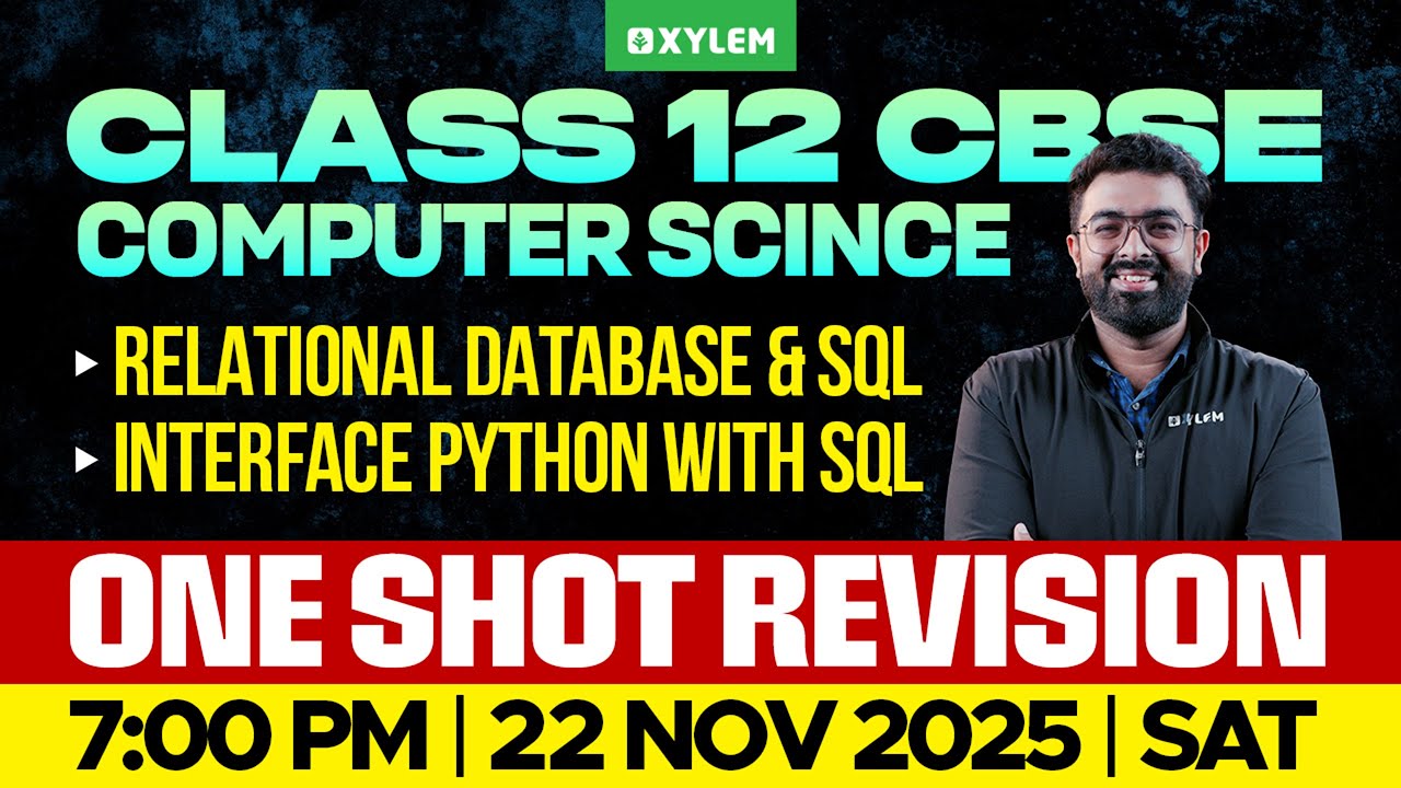 Class 12 CBSE CS | Relational Database and SQL | Interface Python With SQL | One Shot Revision ...