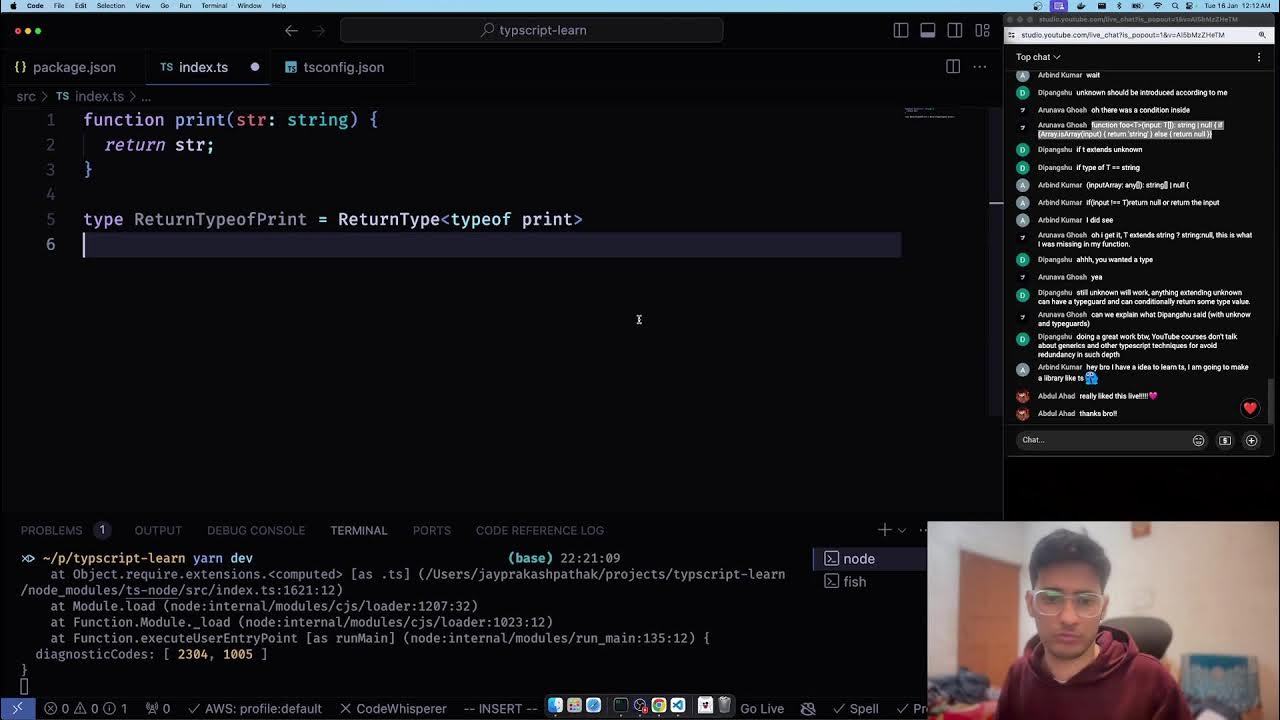 Placement stream | Full Basic and Advanced Typescript | Part 1 - YouTube