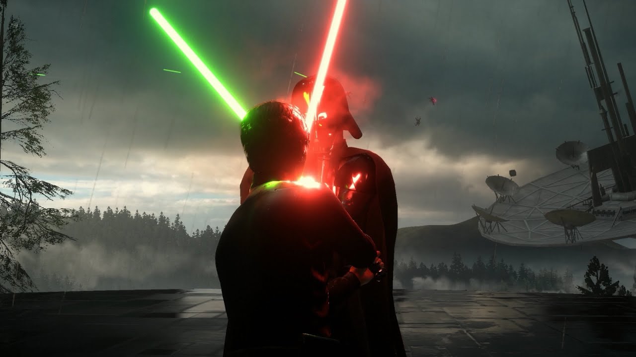 Luke vs Vader - Part 1 [Star Wars Battlefront: Cinematic Duel] - YouTube