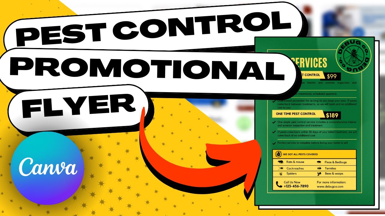 How to Create a Promotional Flyer for Your PEST CONTROL Business - YouTube