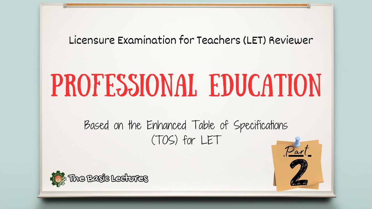 LET REVIEWER: PROF ED Part 2 (Based on Enhanced TOS) - YouTube