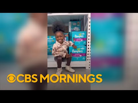 Video shows young girl’s reaction to seeing her photo on box of Pampers: “That’s me!”