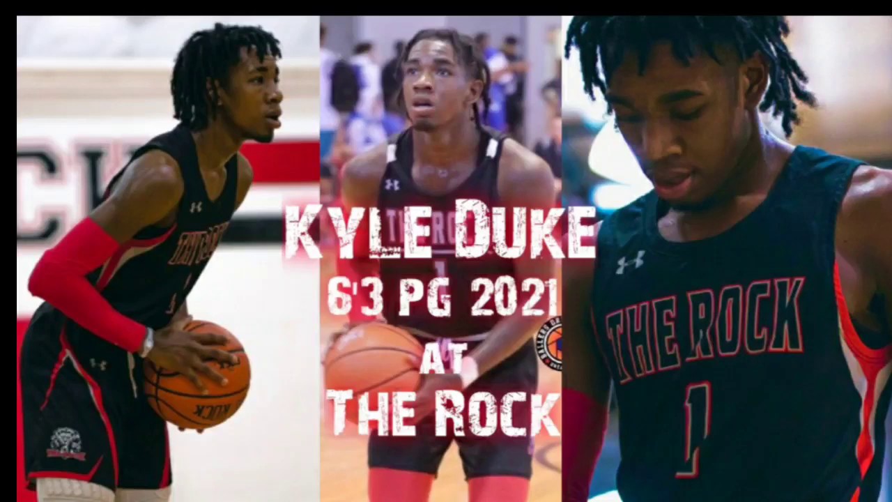 KYLE DUKE 6'3 PG 2021 at The Rock Junior Season Highlight Mixtape - YouTube