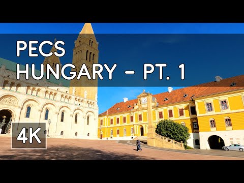 Walking Tour: Pt. 1. Pecs, Hungary - 4K UHD Virtual Travel
