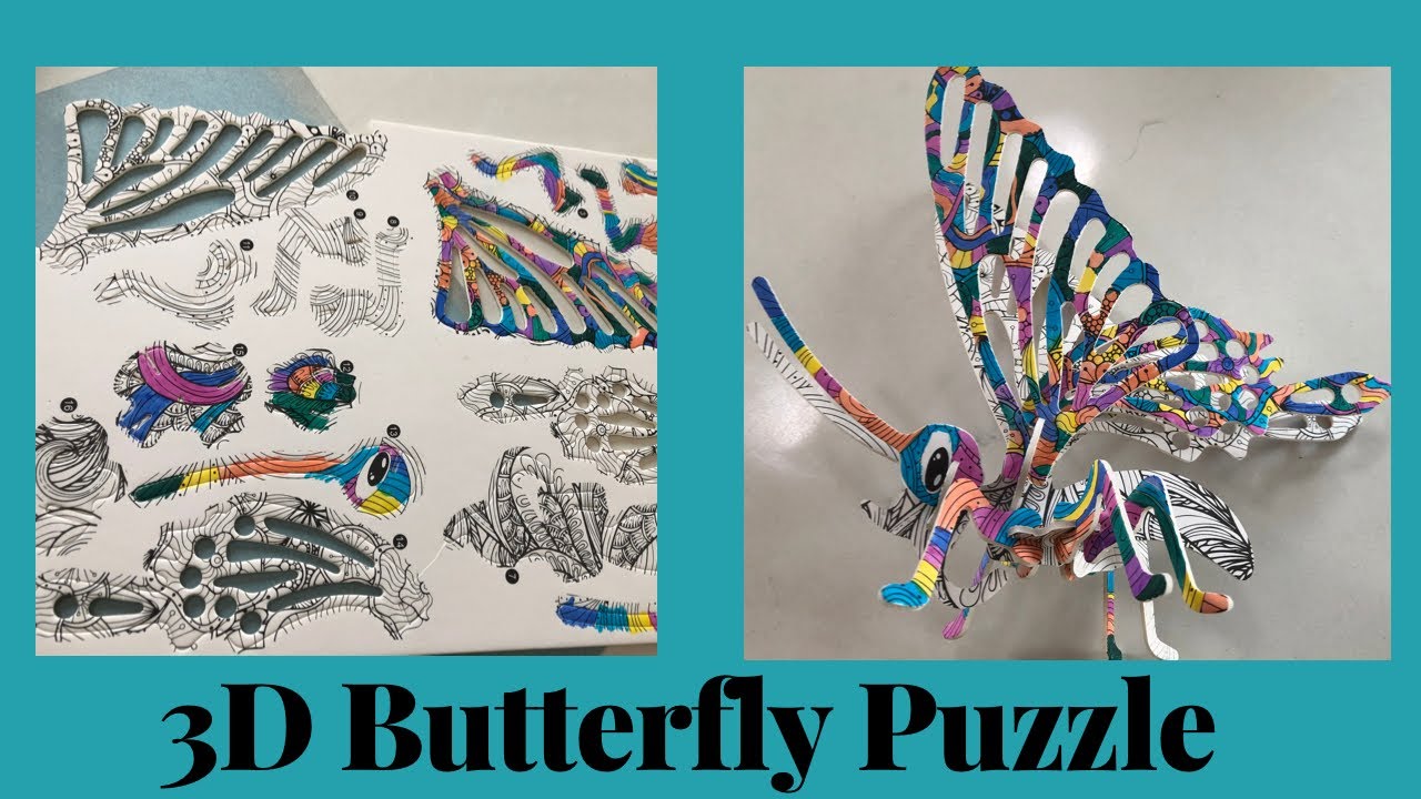 How To Build A 3D Butterfly Puzzle - YouTube