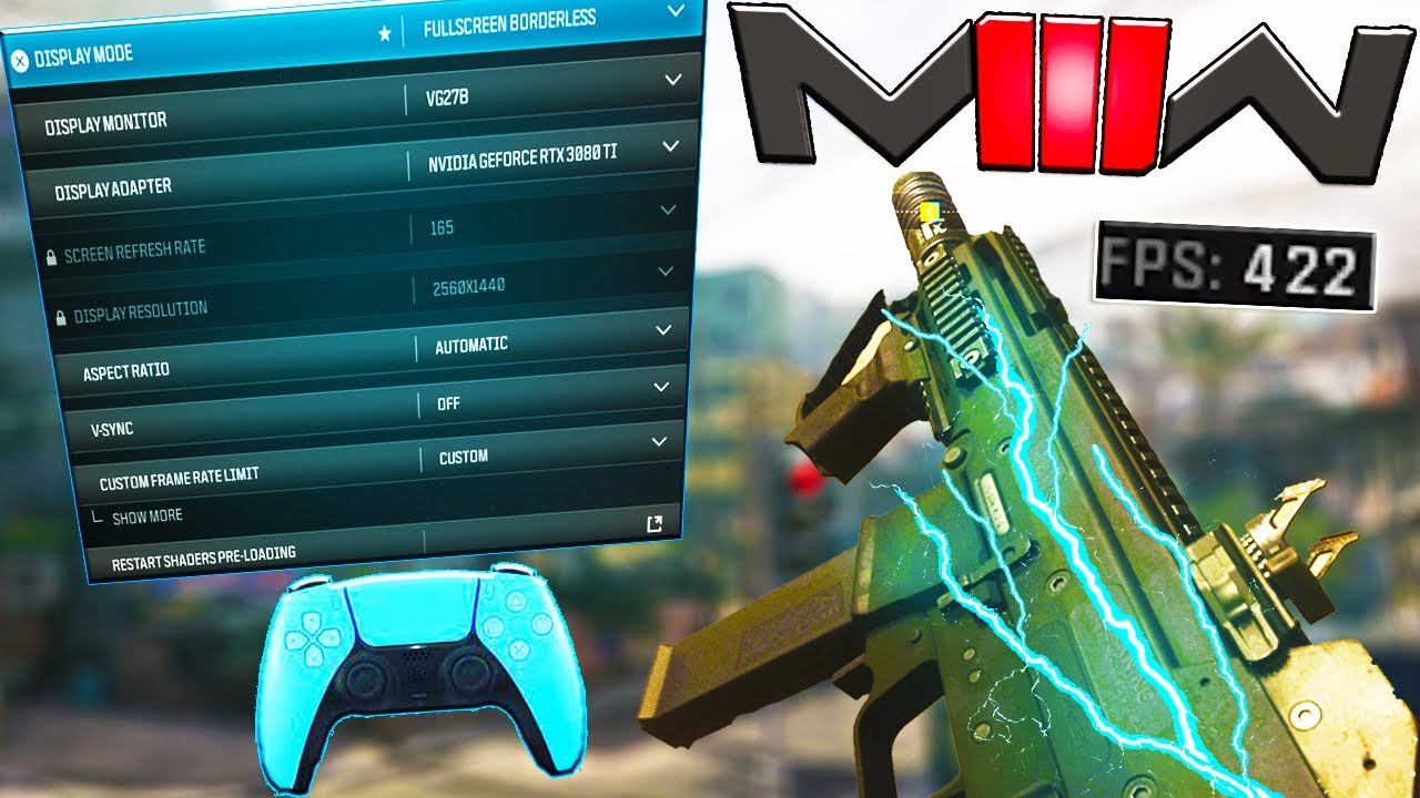 BEST MODERN WARFARE 3 CONTROLLER AND GRAPHIC SETTINGS PC/PS5/XBOX (MW3 ...