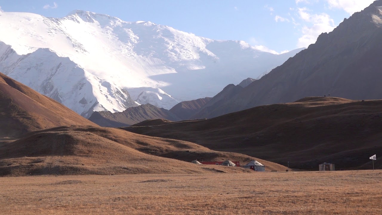Landscape around our Lenin Peak Yurt Camp - YouTube