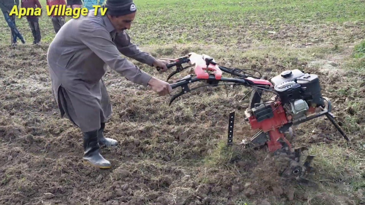diesel engine hand tractor plowing farm | agriculture farming ...