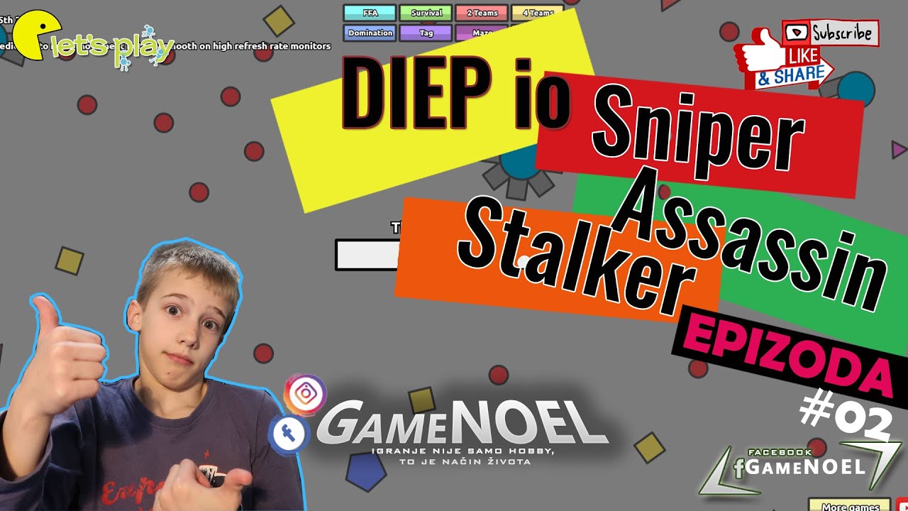 Sniper, Assassin i Stalker | GameNOEL Diep.io #2 - YouTube