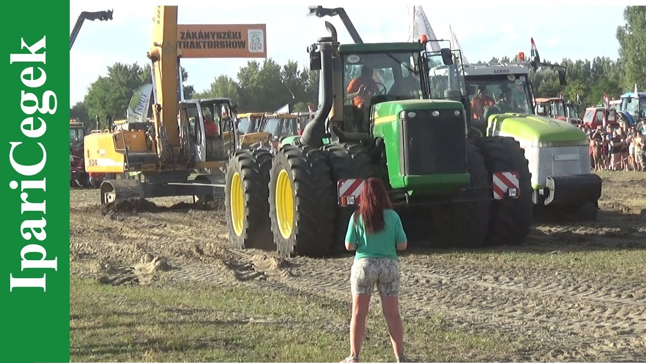 Erőhúzás, Claas Challenger 95E, John Deere 9520, New Holland T9.565 ...