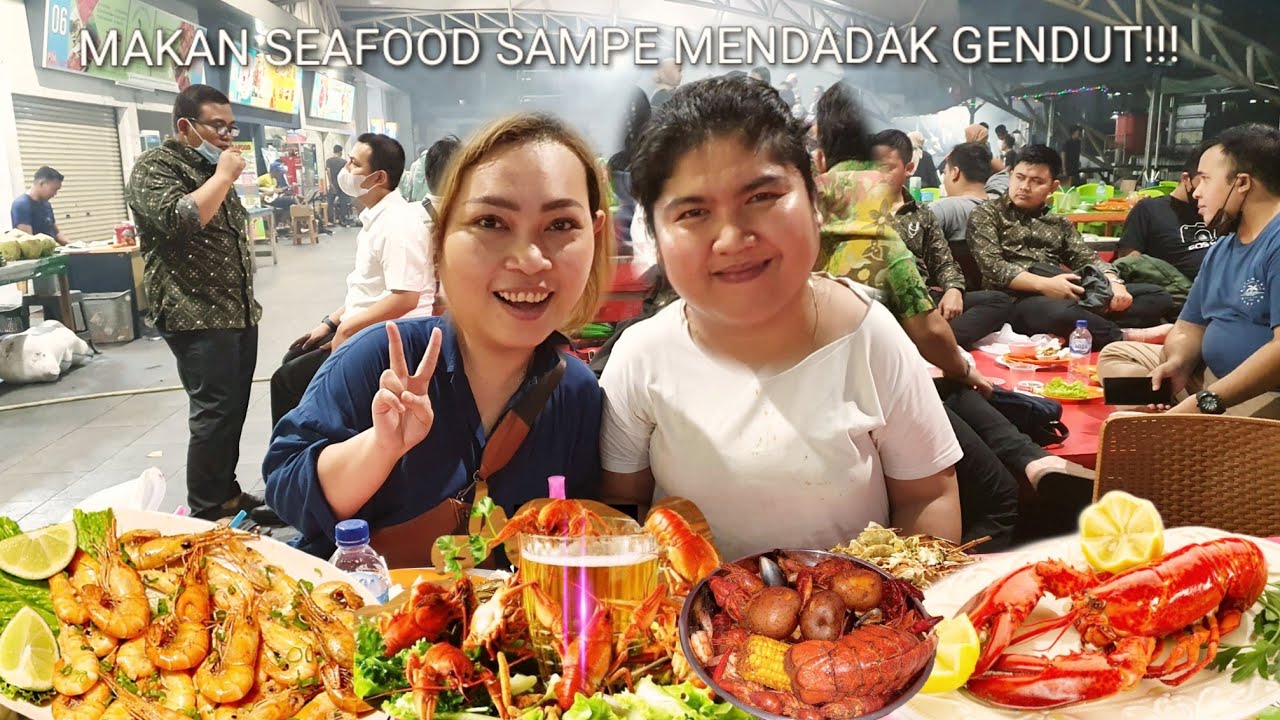 MAKAN SEAFOOD SEPUASNYA LOBSTER, UDANG, KERANG, KEPITING di pasar ikan ...