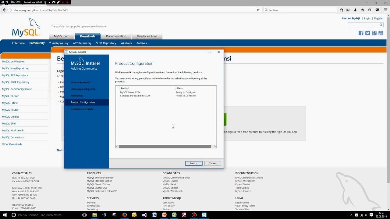 MySQL installieren auf einem lokalen PC. - YouTube