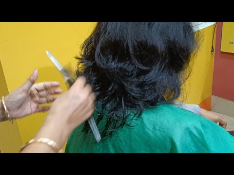 step cut for medium hair || step by step || cutting || hair cutting ...