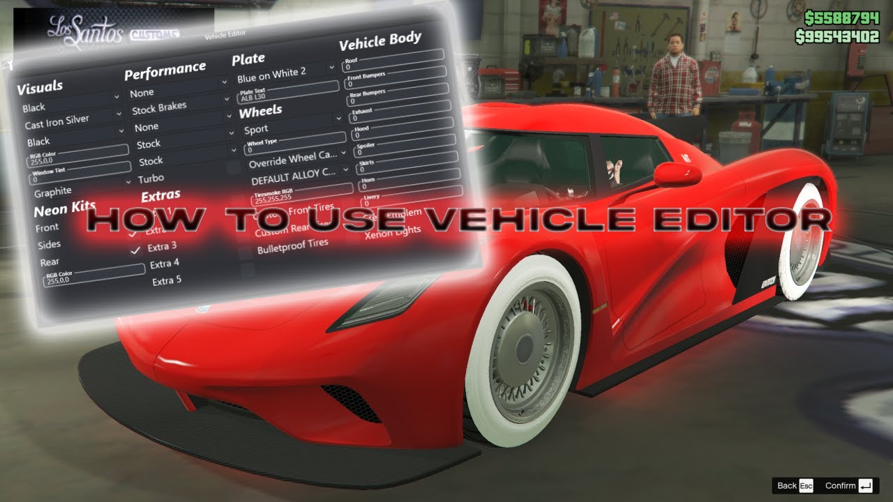 How to use Vehicle Editor in GTA 5 Online - YouTube