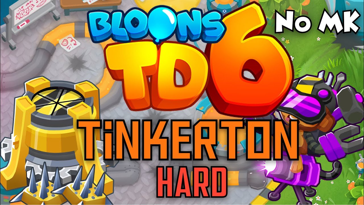 BTD6 - Tinkerton - Hard | No Monkey Knowledge (MK) (ft. Quincy) - YouTube