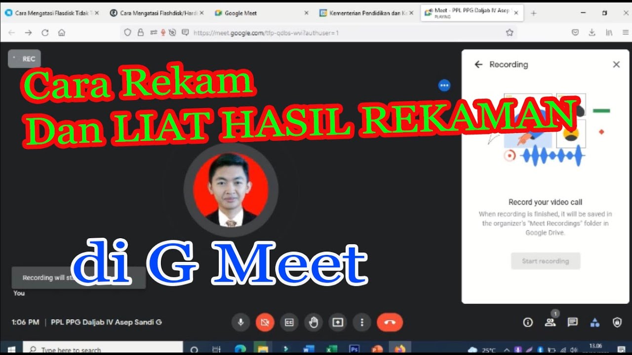 Cara Merekam Meeting di Google Meet dan Melihat Hasilnya - YouTube