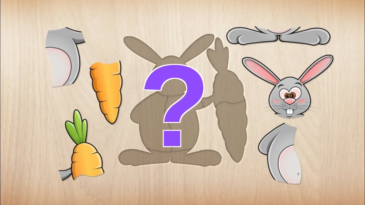 Rabbit cartoon video, rabbit puzzle game, find rabbit parts ,rabbit🐰🐇🐰 ...