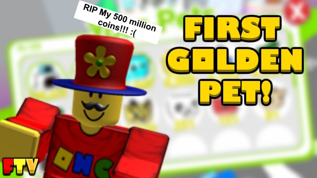 GETTING A GOLDEN PET ON ROBLOX PET SIMULATOR!!! - YouTube