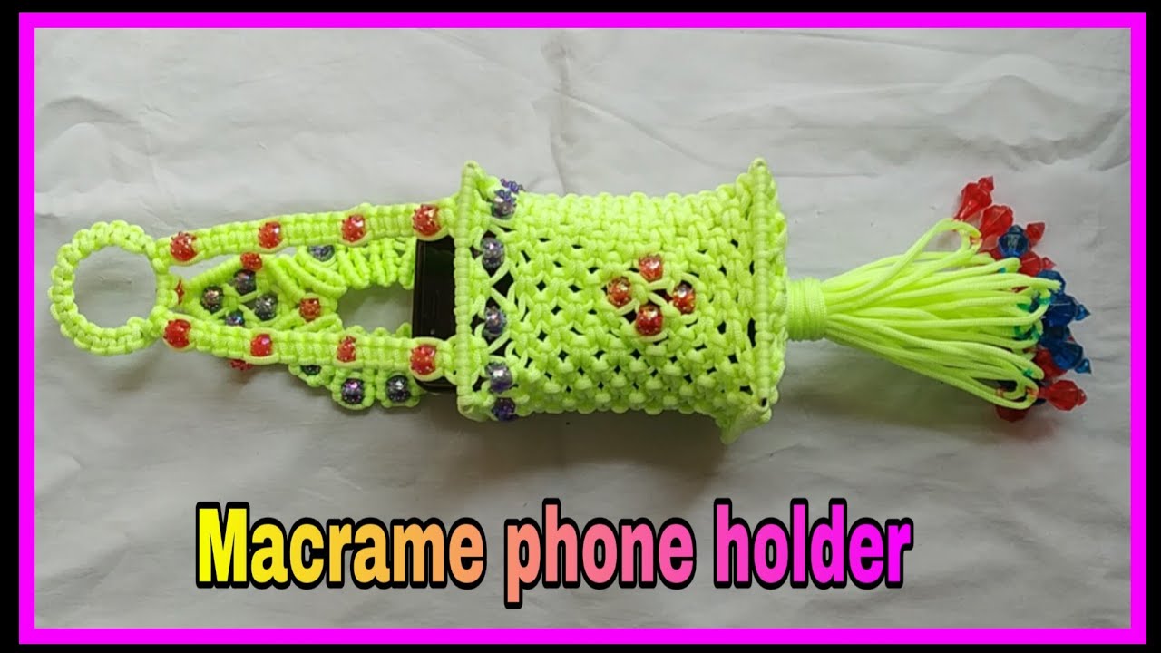 Macrame phone holder (different pattern)Diy. - YouTube