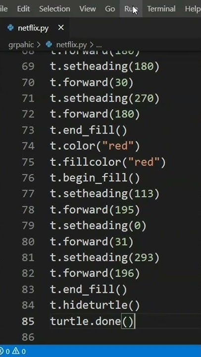 How to draw netflix logo using python turtle - python tutorial #shorts #python - YouTube