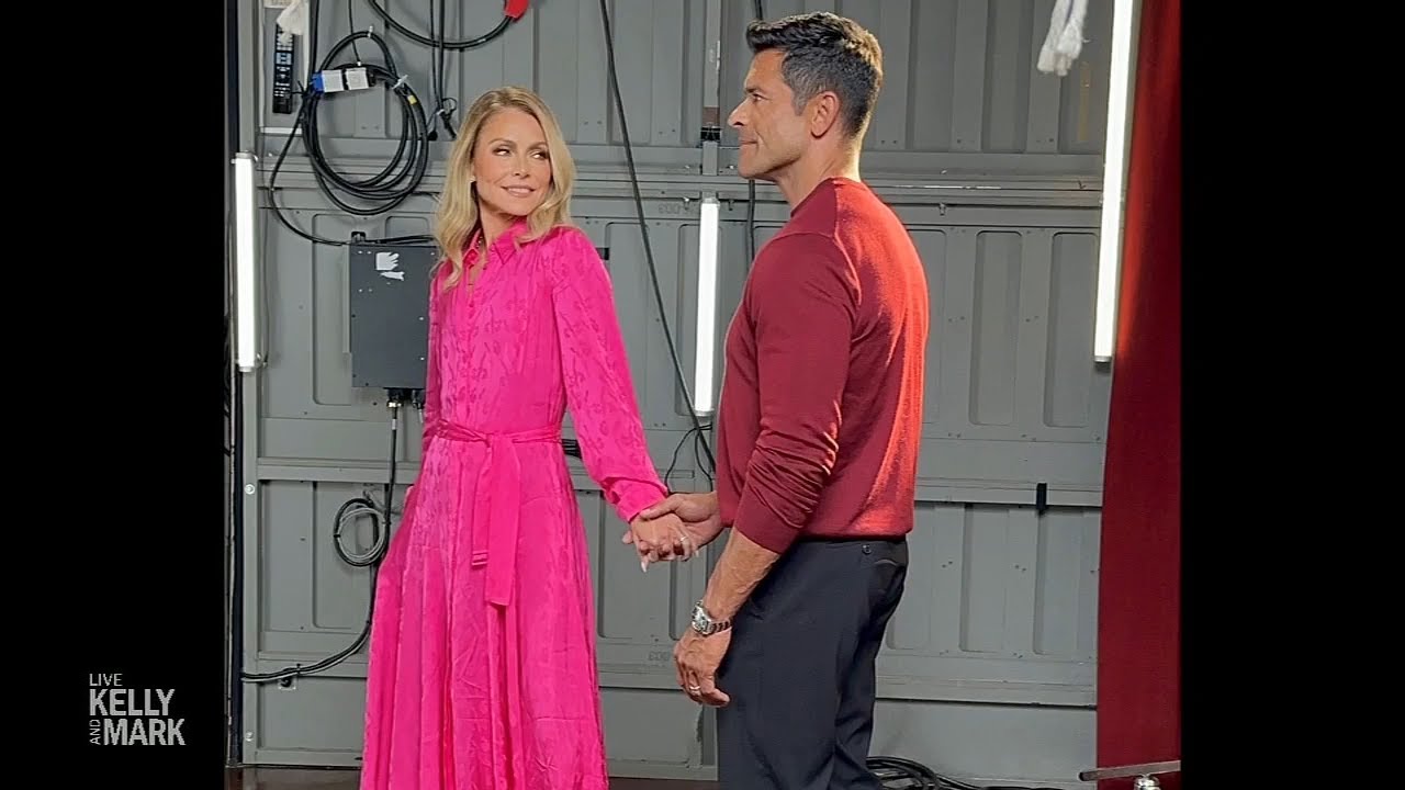 Kelly and Mark Spent All Day Filming the New Show Open - YouTube