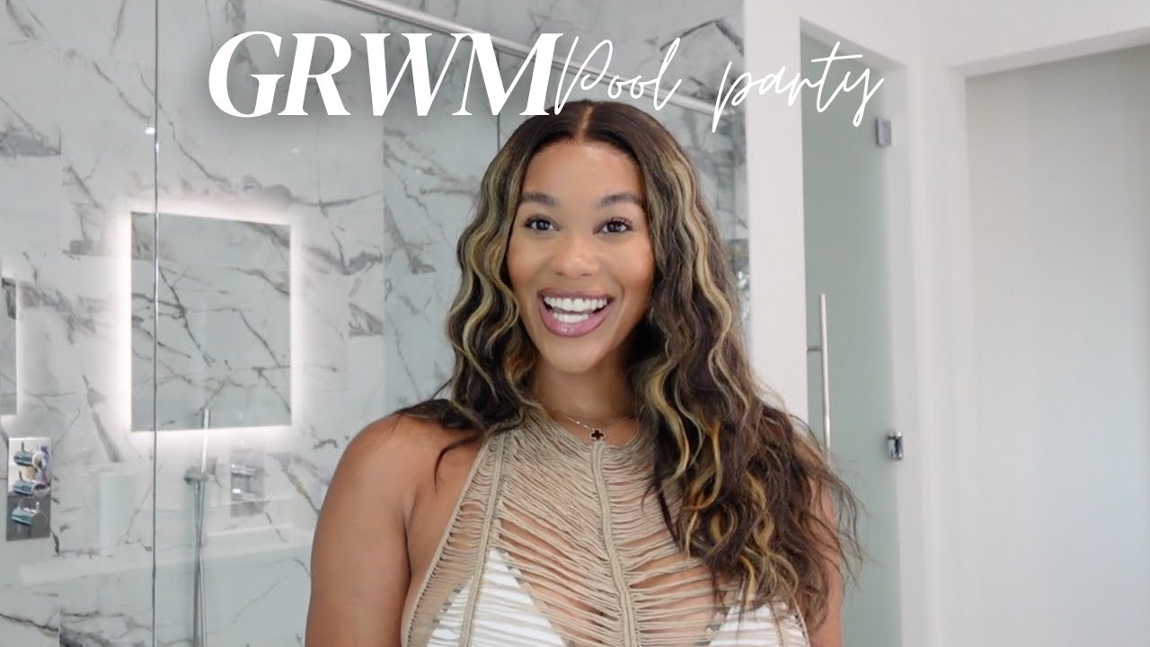 POOL PARTY GRWM | chit chat, adult acne, how to crimp hair & more ...