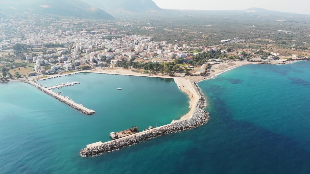 Eiffel Tower, Filiatra & Kyparissia Port 4k//Greece//Drone//September ...