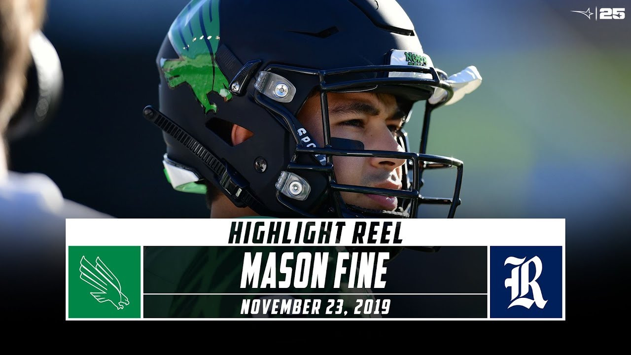 Mason Fine Highlights: North Texas vs. Rice (2019) | Stadium - YouTube