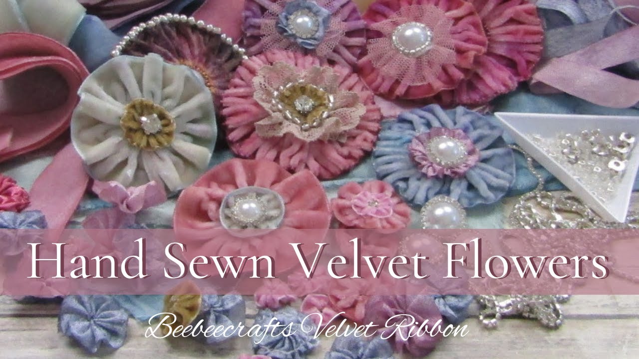 Hand Sewn Velvet Flowers - YouTube