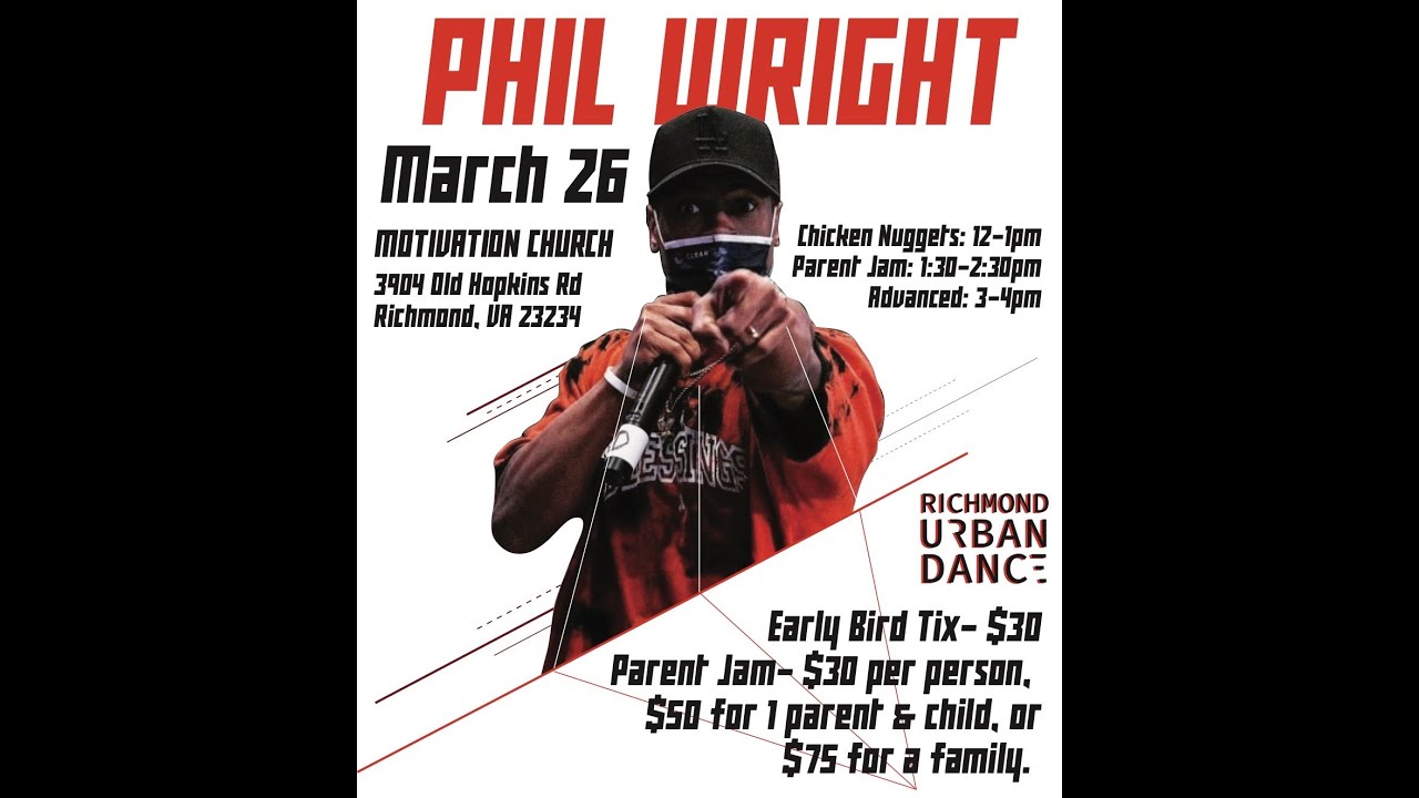 Richmond Urban Dance presents Phil Wright, owner of Disney's Fam Jam ...
