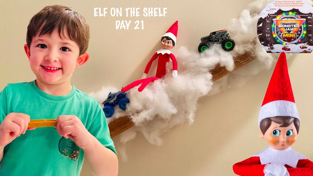 Elf On The Shelf Day 21! Monster Jam Mini Christmas Calendar KIDS ...