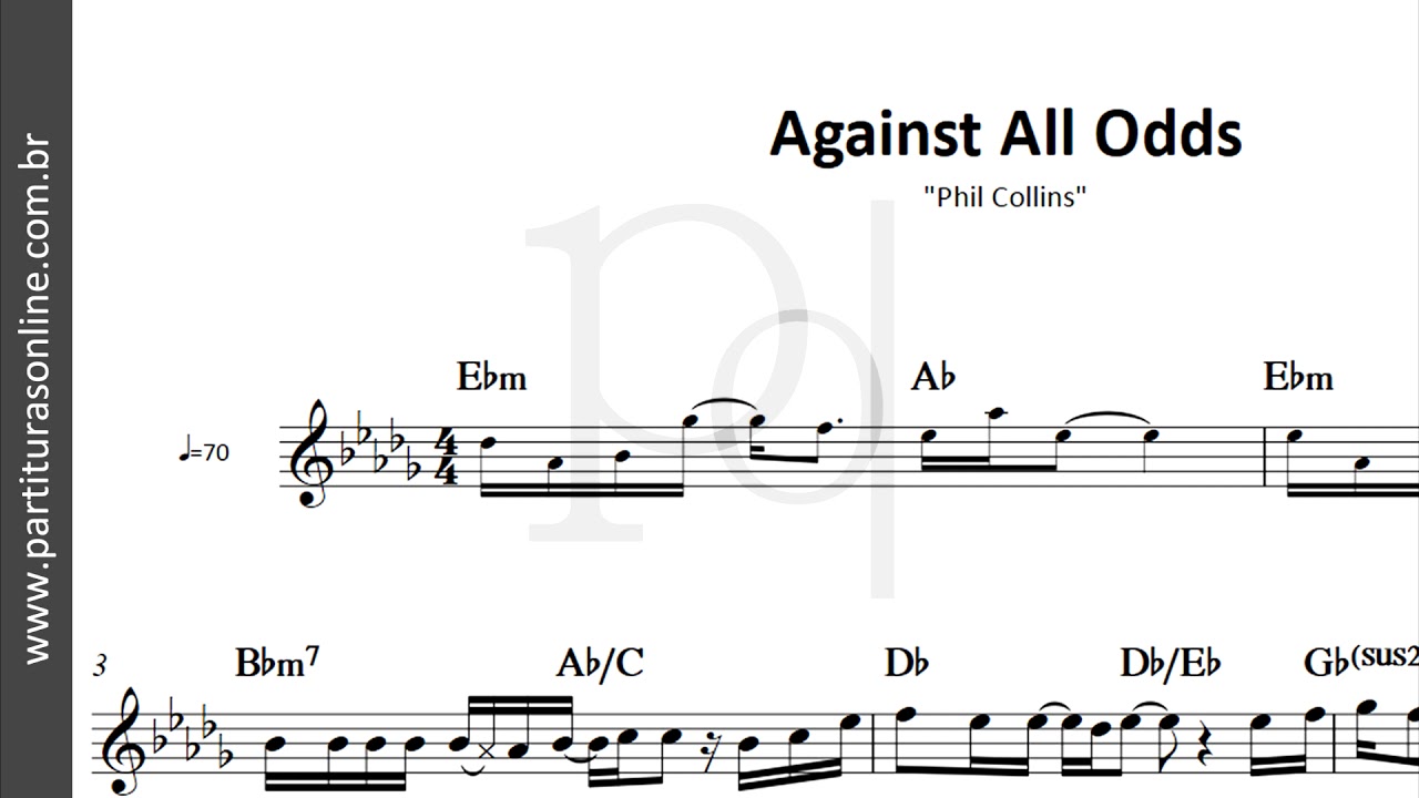Against All Odds ♪ Phill Callins | Partitura - YouTube