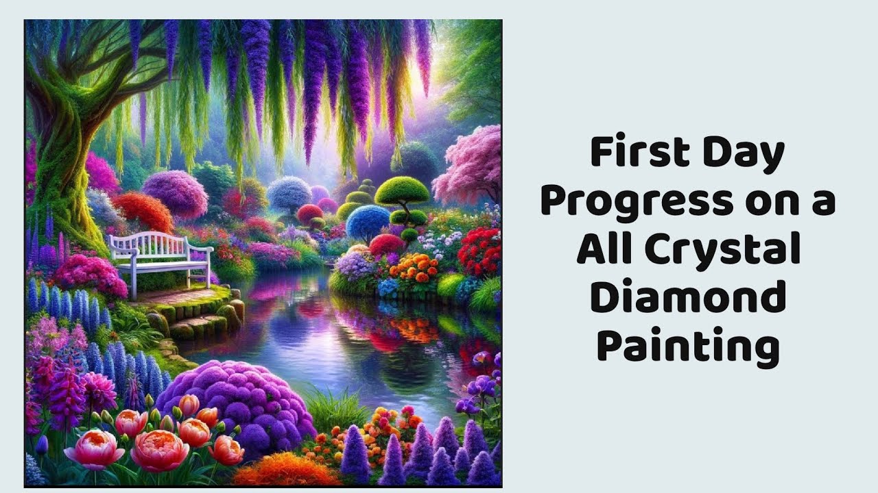 Quick Look at My Progress on My Crystal Canvas Art Designs Diamond ...