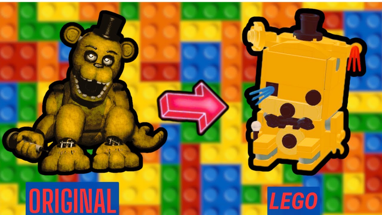 how to make freddy the fnaf bear out of lego - YouTube