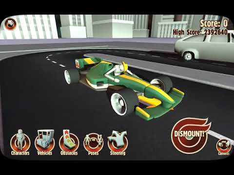 Turbo dismount. Fat man goes flying - YouTube
