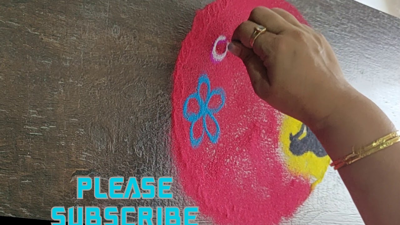 Latest Yoga Day Rangoli Design 2020/Easy Rangoli /R's Creation - YouTube
