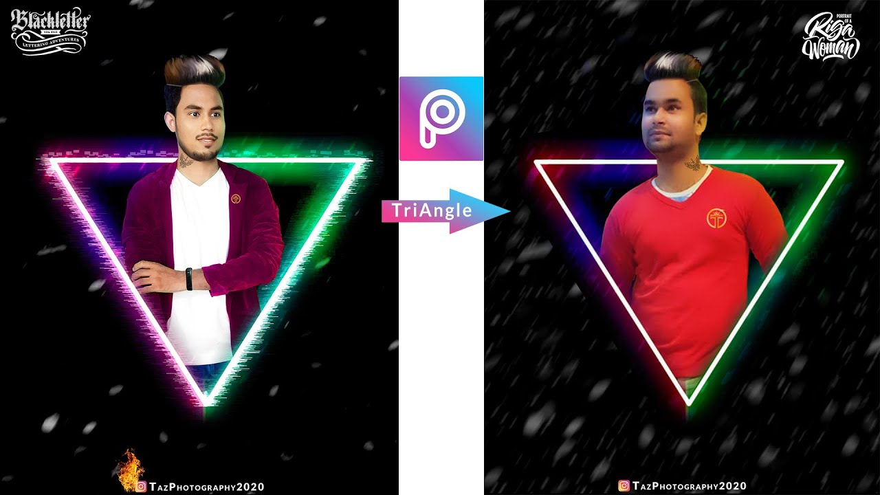 Triangle Shape Photo Editing Concept Tutorial In PicsArt |-Taz ...